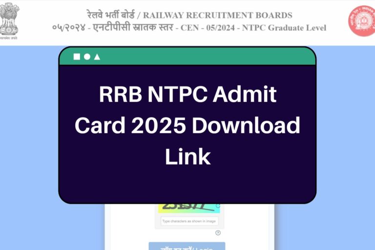 RRB NTPC Admit Card 2025 Out: rrbapply.gov.in Graduate Level CBT 1 Hall ...